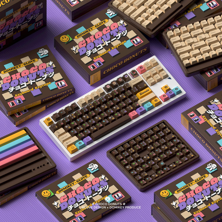 [Interest Check] GLOVE X DOMIKEY Choco Donuts Keycaps – Mtn Kbd